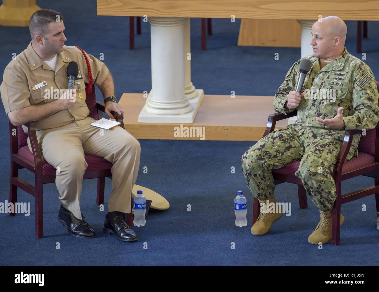 GREAT LAKES, Ill. (Oct. 9, 2018) Master Chief Petty Officer of the Navy ...