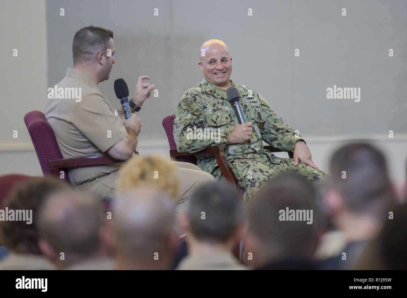 GREAT LAKES, Ill. (Oct. 9, 2018) Master Chief Petty Officer of the Navy ...