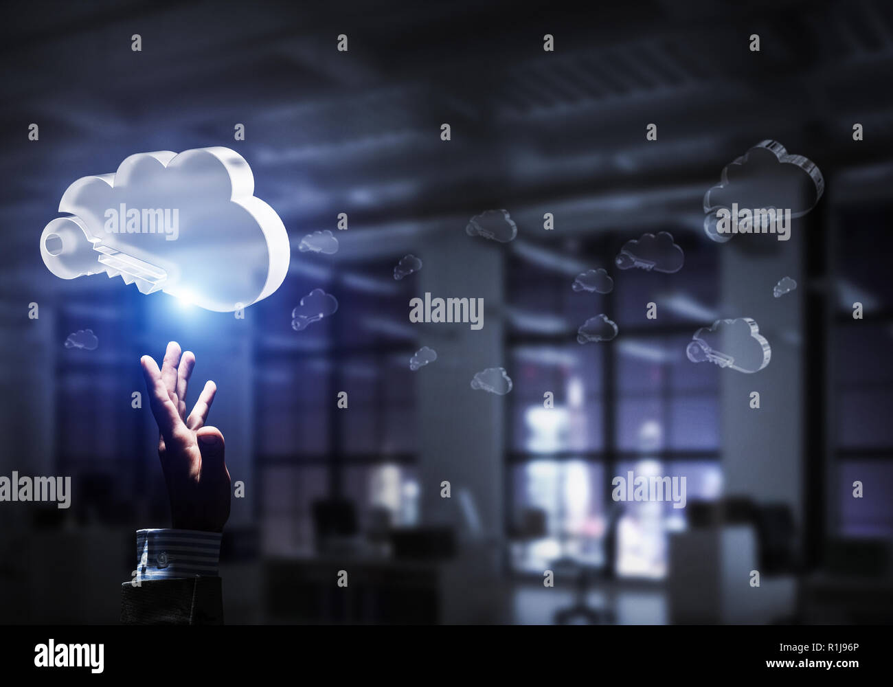 Computer and internet security concept presented by icon cloud Stock ...