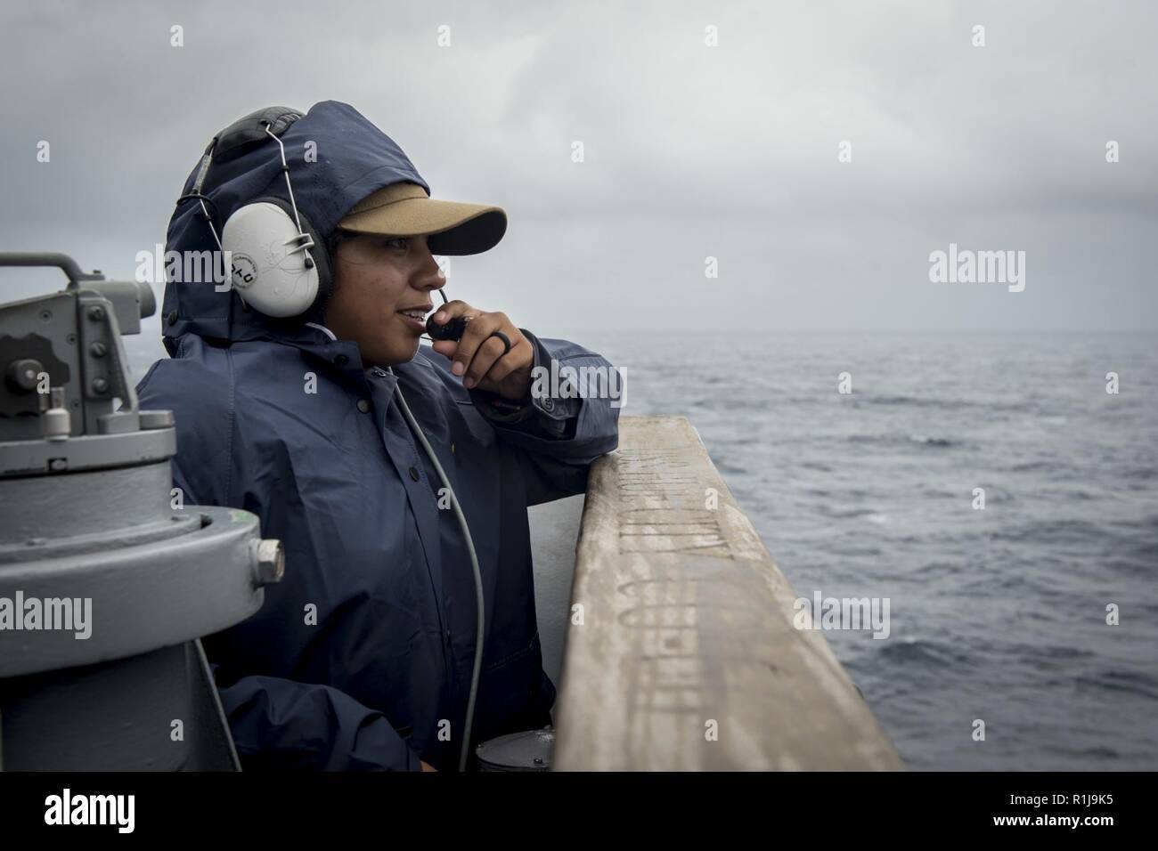 ATLANTIC OCEAN (Sept. 25, 2018) Seaman Destiny Delgado, from Mesa ...