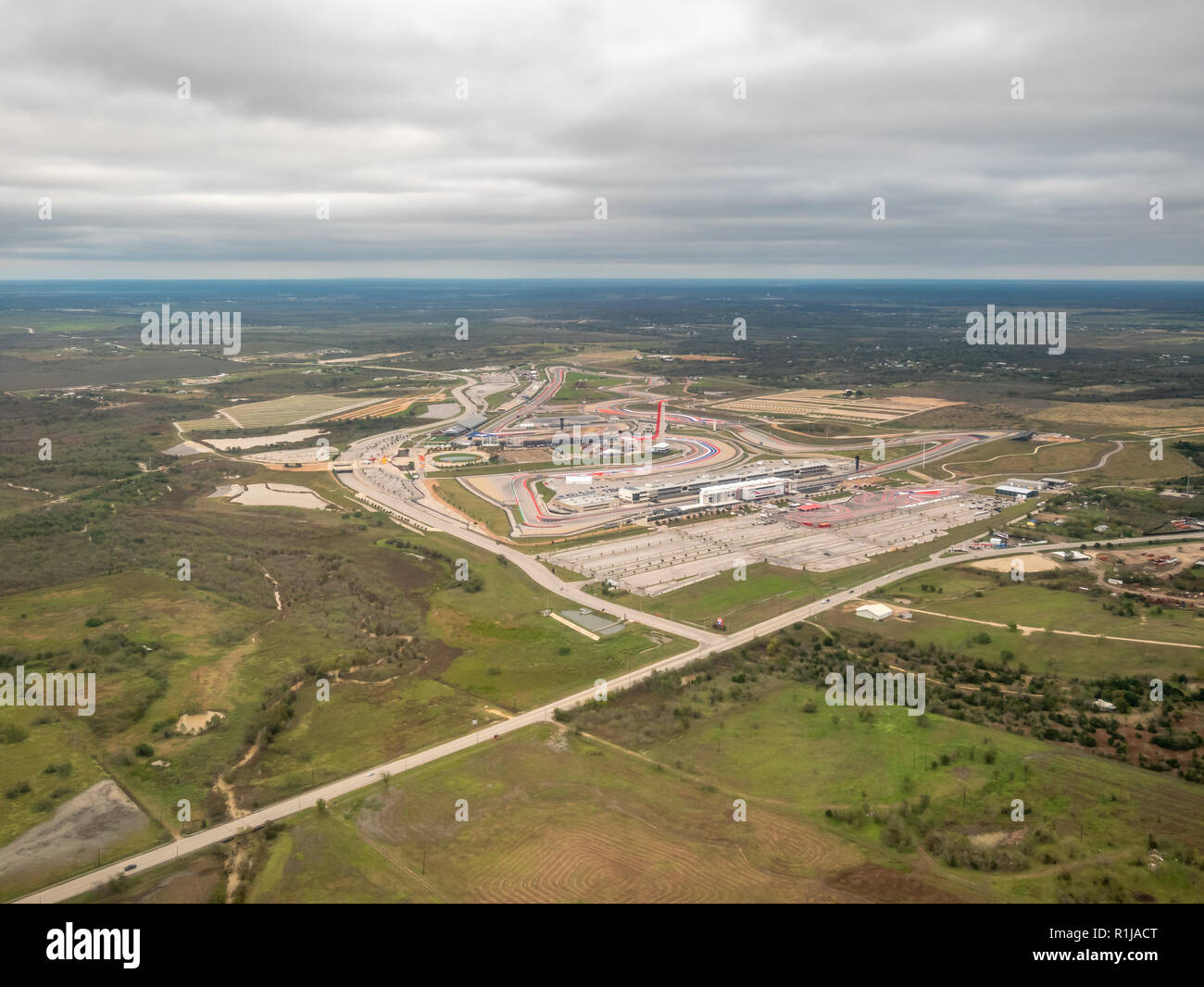 Aerial View of the Circuit of the Americas Race track Stock Photo - Alamy