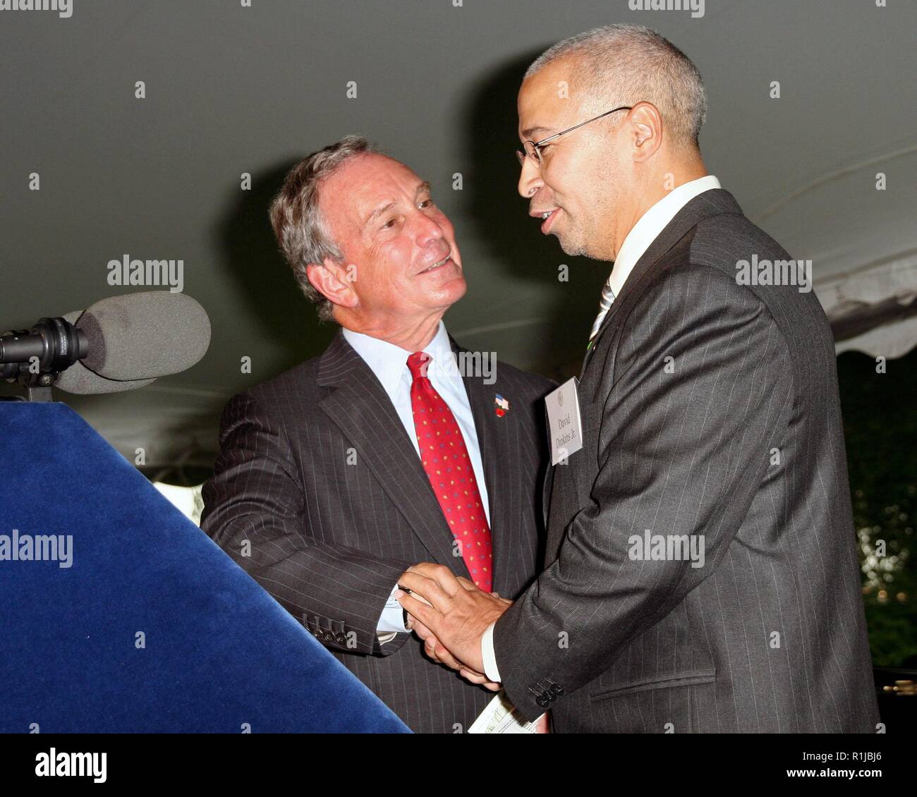 New York, NY - July 16: Mayor Michael R. Bloomberg, David Dinkins Jr at ...
