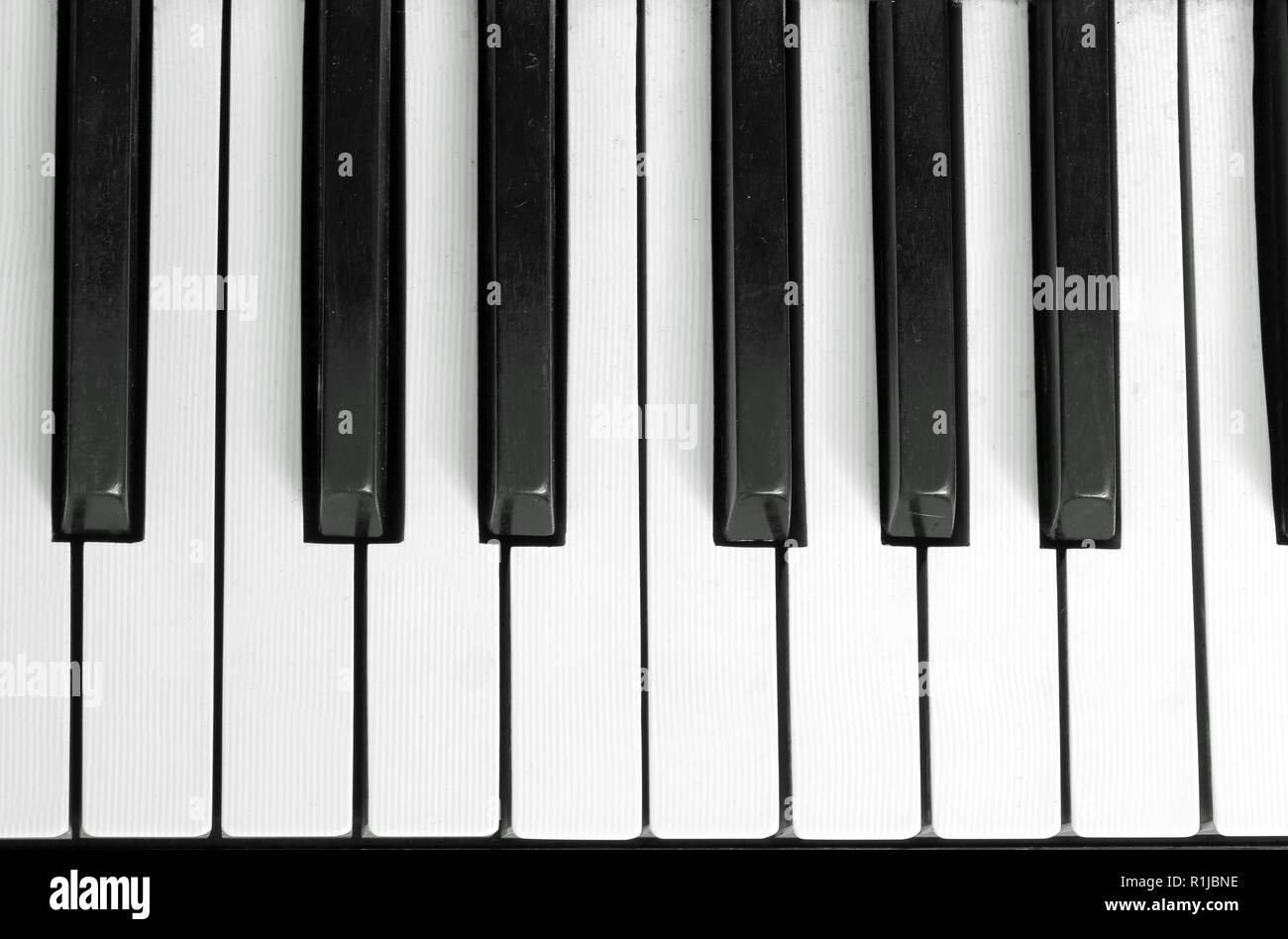 black and white keys of a piano to play the melodies. ivory Stock Photo ...
