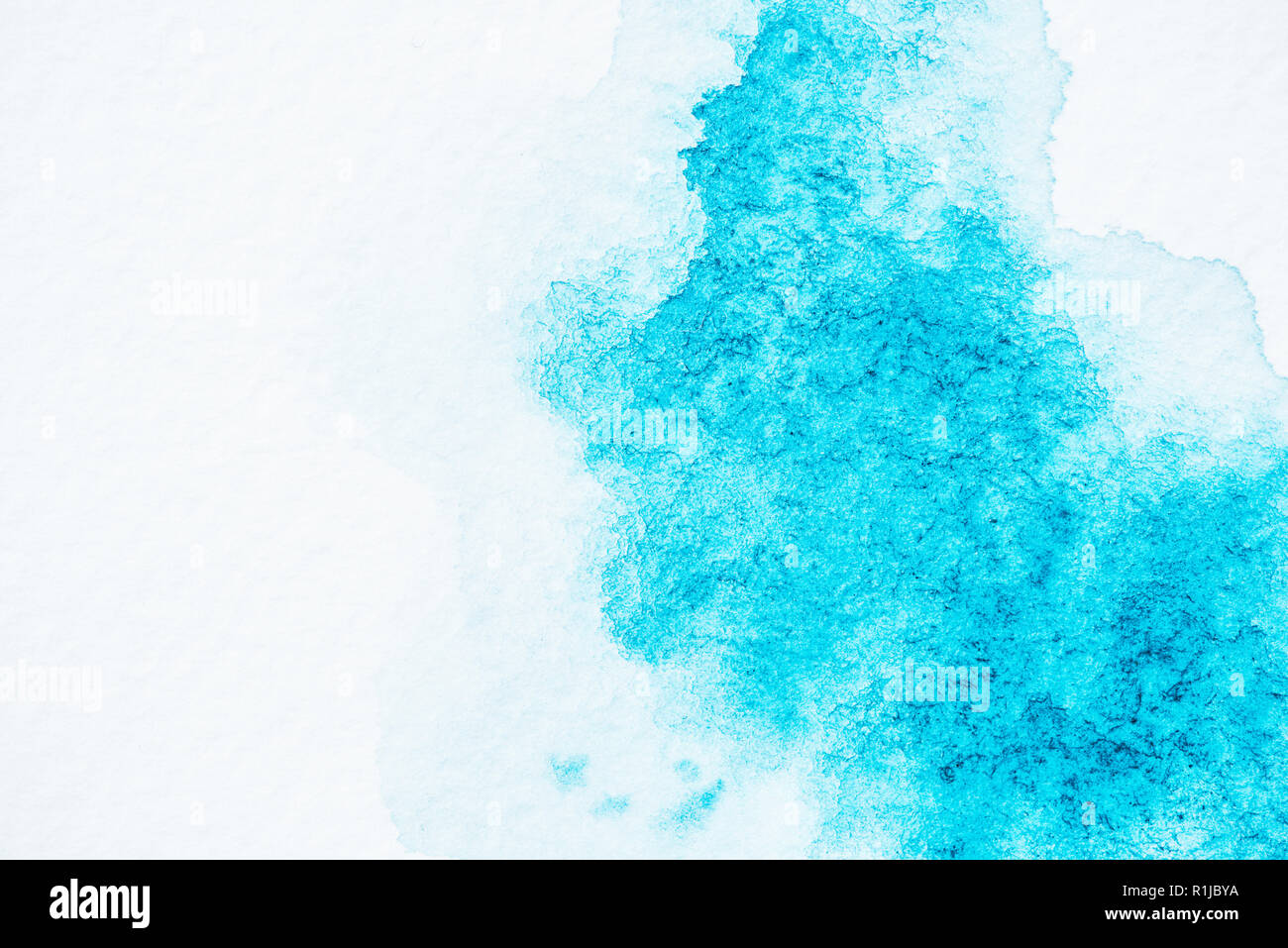 abstract bright turquoise watercolor background Stock Photo - Alamy