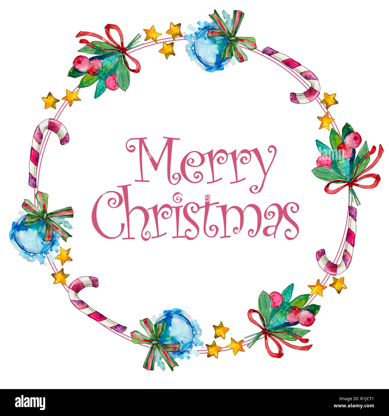 Merry Christmas hand writing monogram calligraphy. Christmas winter ...