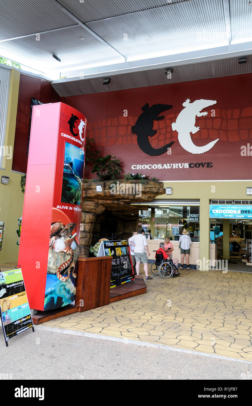 The main entrance to Crocosavrus cove, a crocodile centre where ...