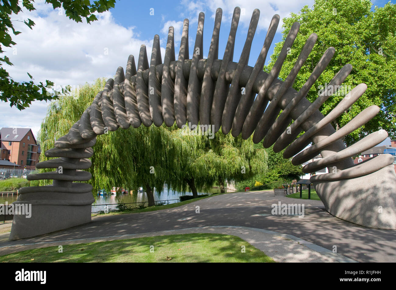 Darwin Memorial sculpturealso called the Quantum Leap n a small park on ...
