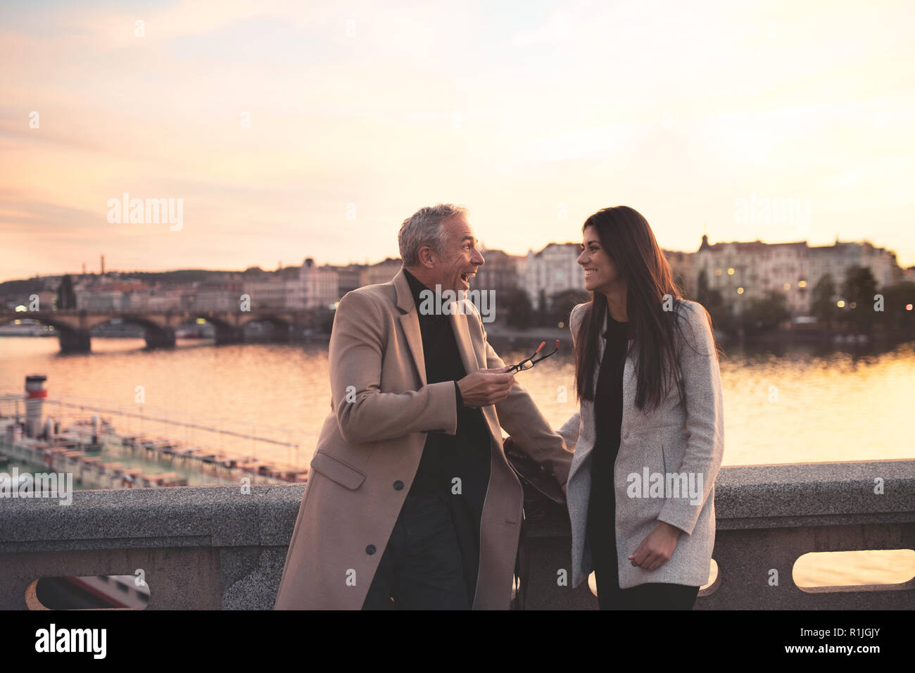 Old man standing explaining hi-res stock photography and images - Alamy