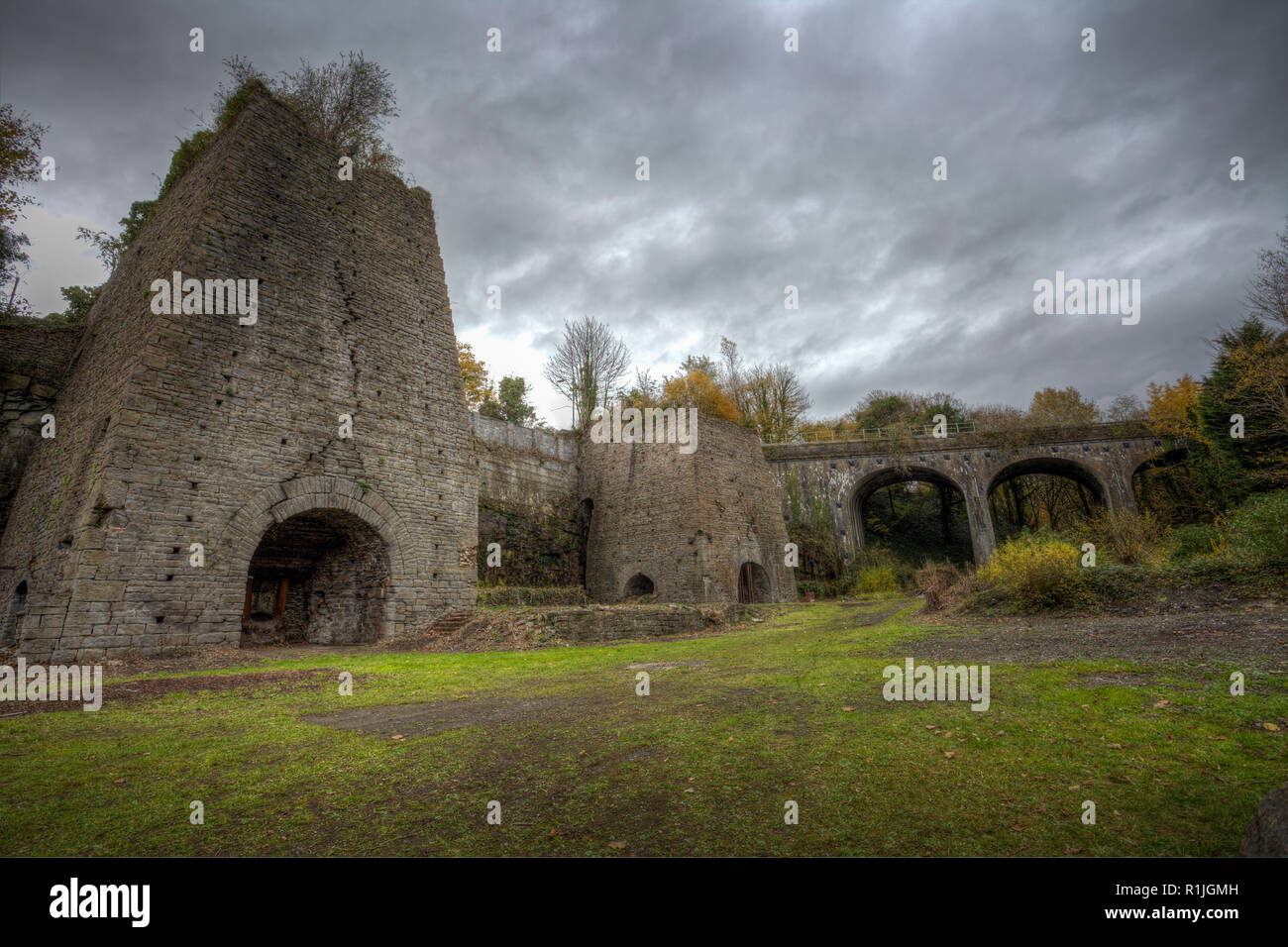 Neath Abbey Ironworks Stock Photo - Alamy