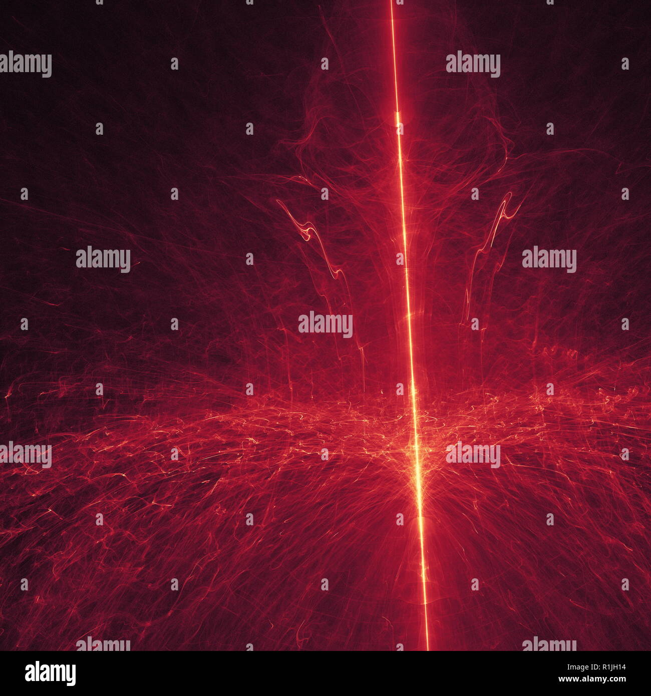 glowing red curved lines over dark Abstract Background space universe ...