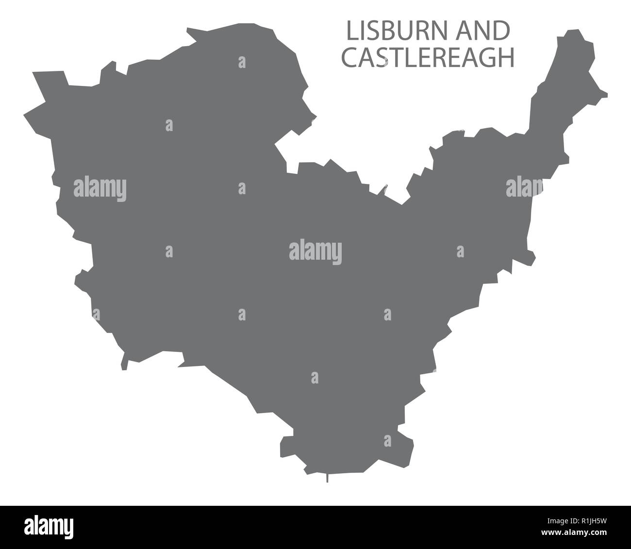 Lisburn and Castlereagh map grey Stock Vector Image & Art - Alamy