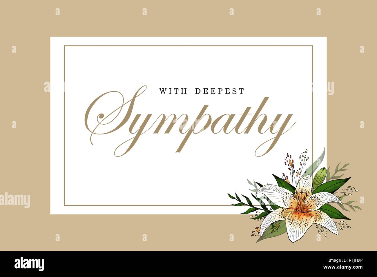 Condolences card background Stock Vector Images - Alamy