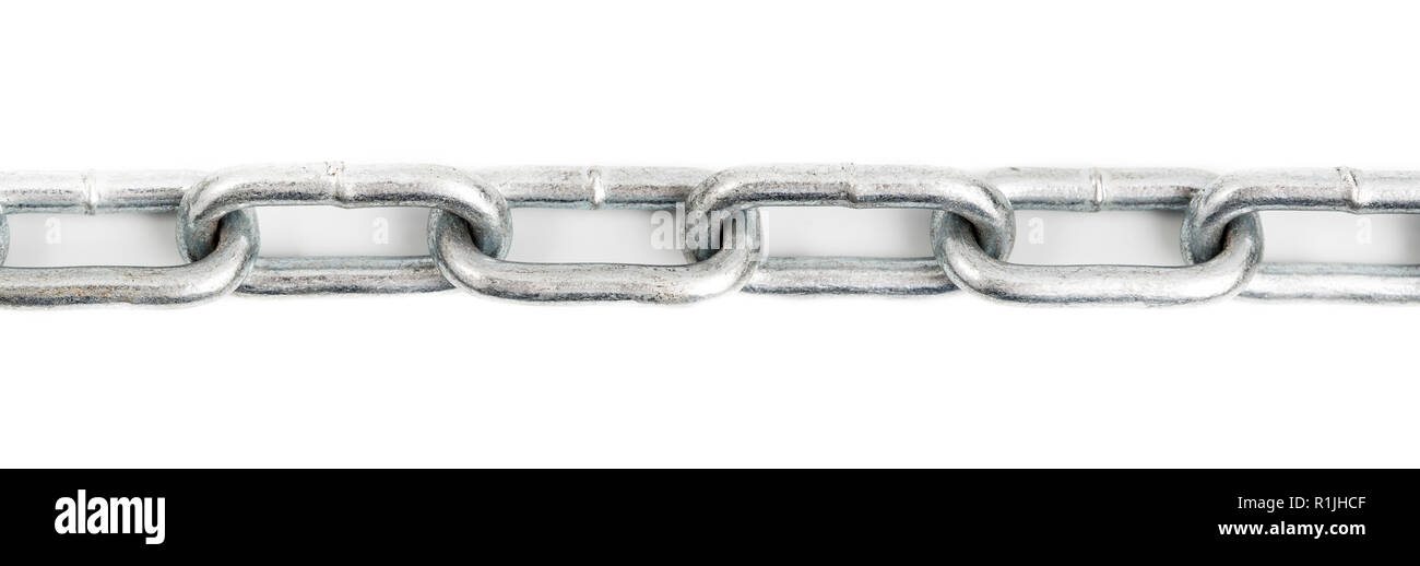 Metal chain on isolated white background Stock Photo - Alamy