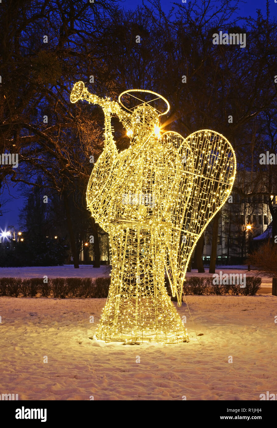 Figure of angel in Torun. Poland Stock Photo - Alamy
