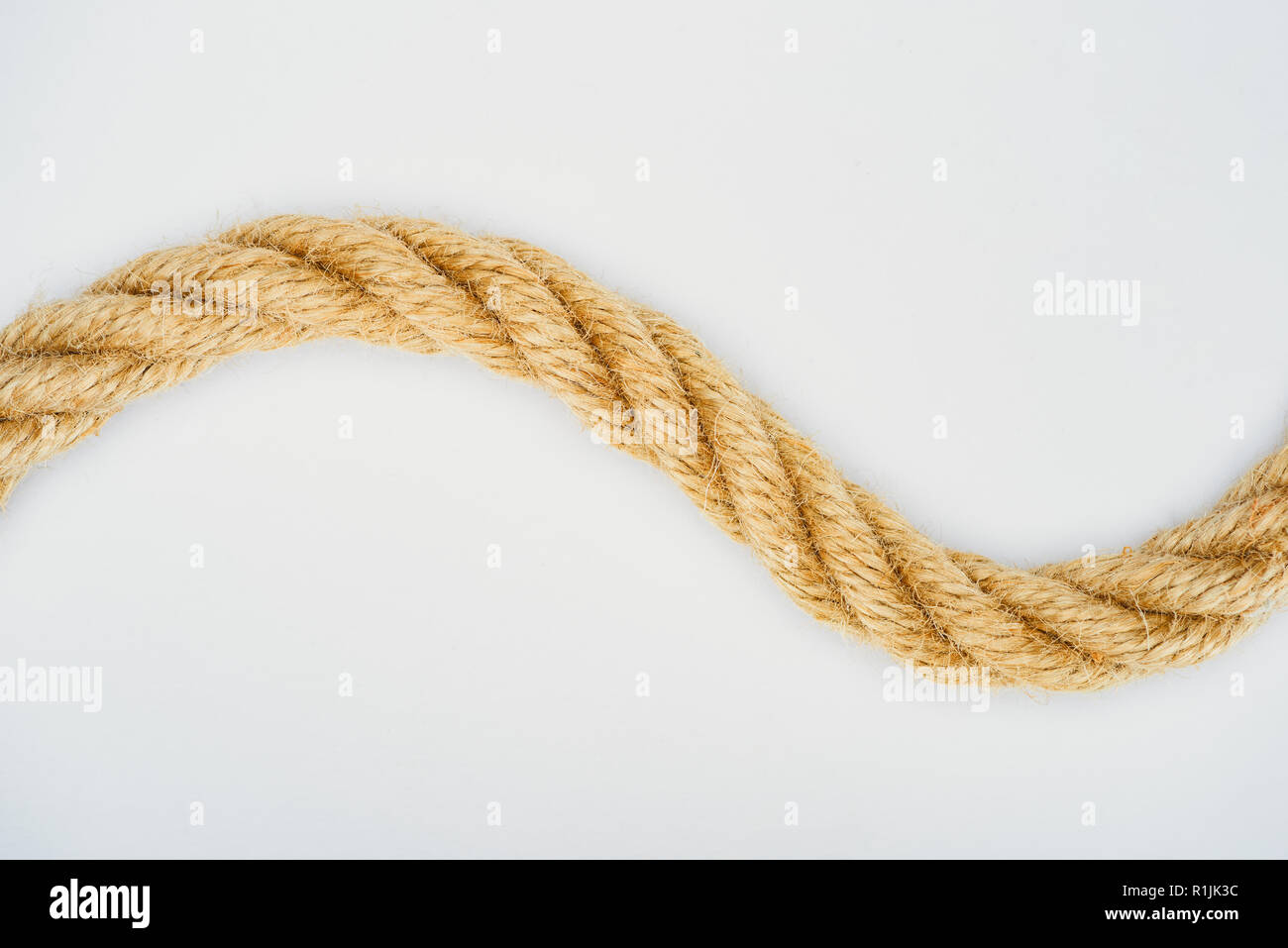 elevated view of nautical rope isolated on white Stock Photo - Alamy