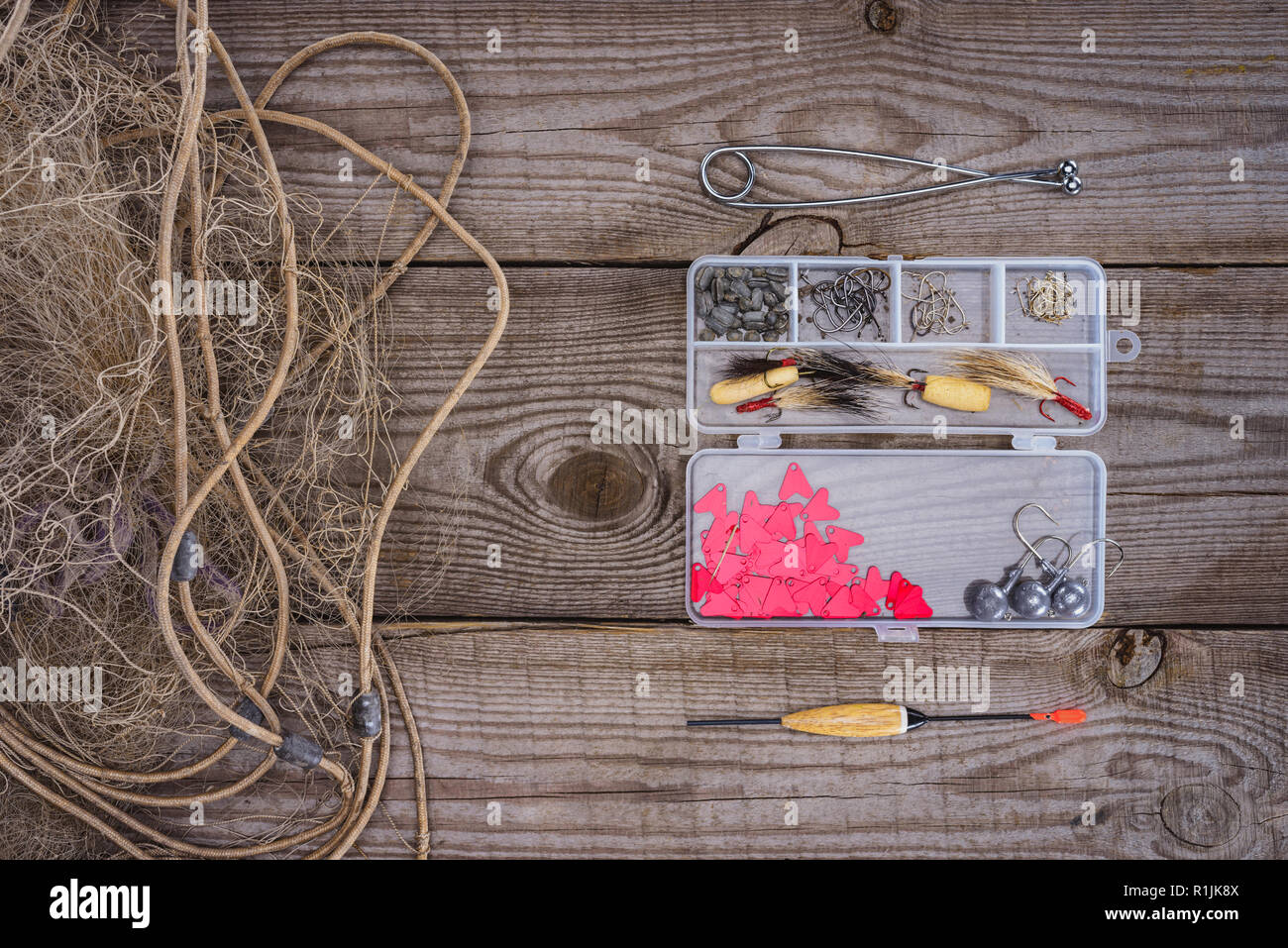 Plastic bait hooks hi-res stock photography and images - Alamy