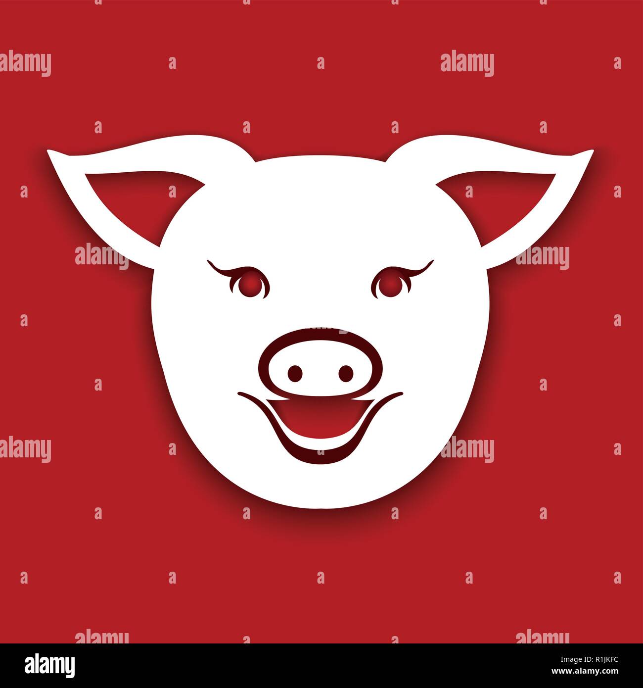 Pig icon hi-res stock photography and images - Alamy