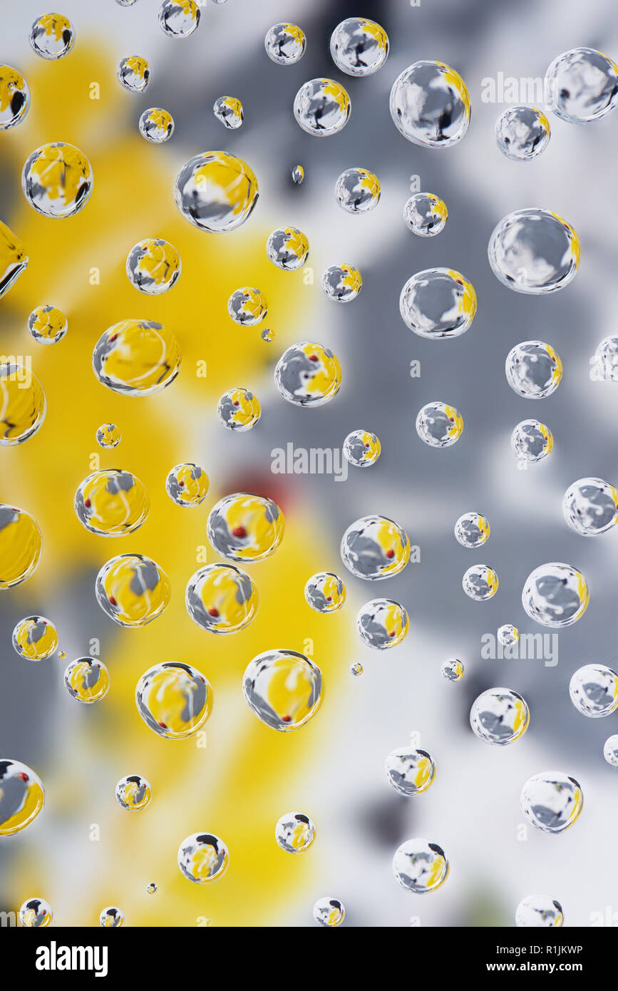 beautiful clean water drops on blurred abstract background Stock Photo ...