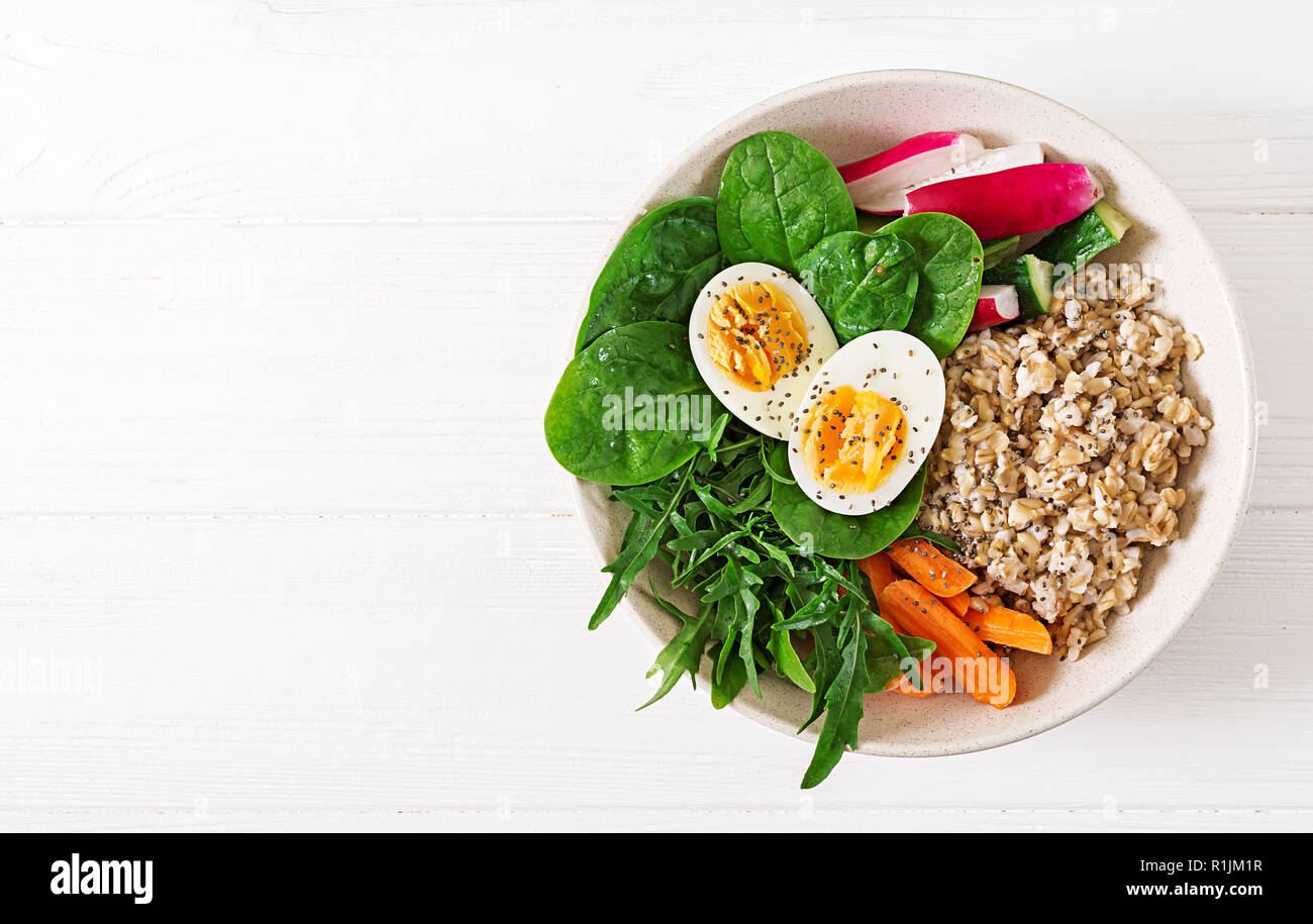 Concept healthy food and sports lifestyle. Vegetarian lunch. Healthy ...