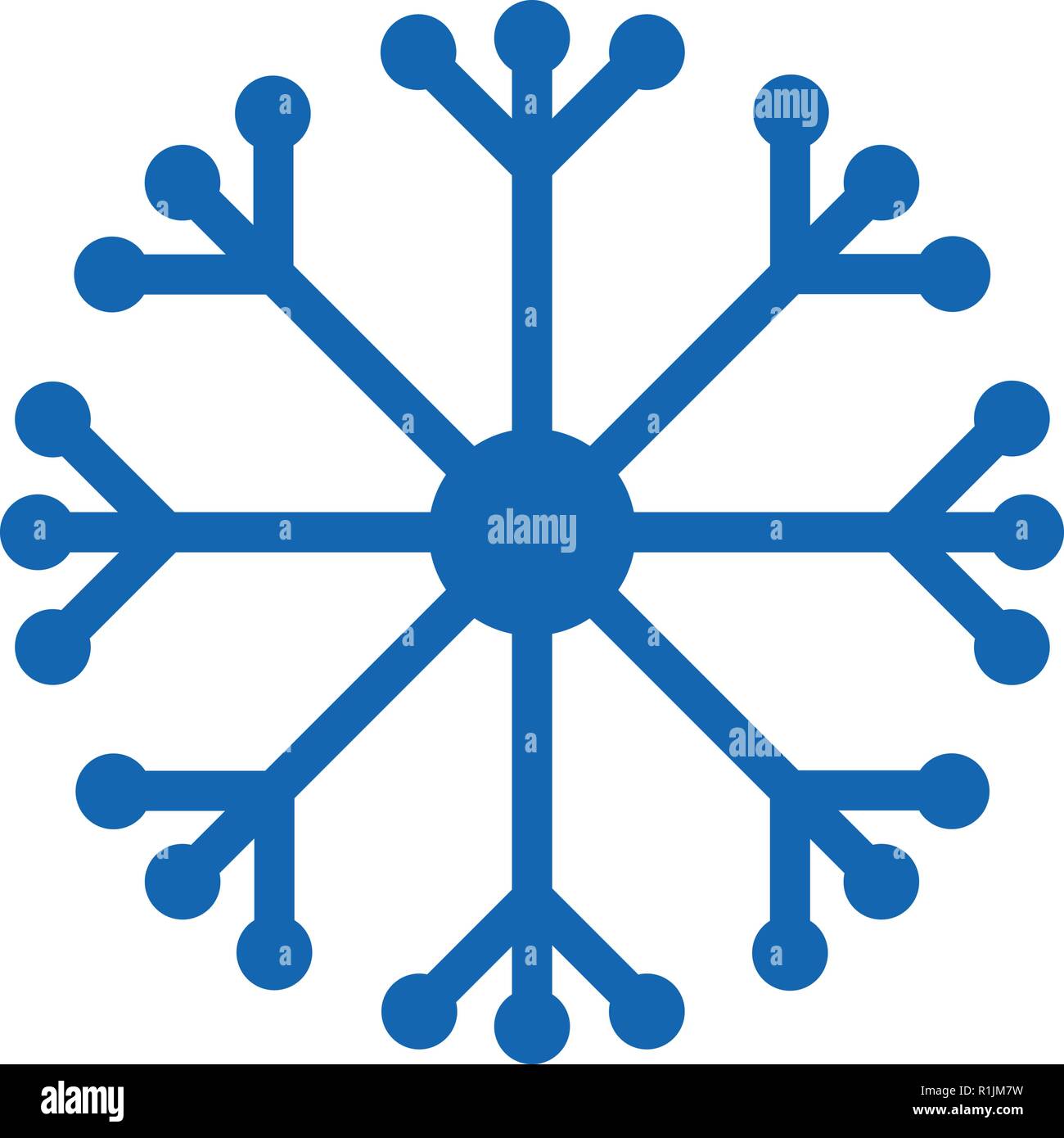Snowflake glyph icon isolated on white background Stock Vector Image ...