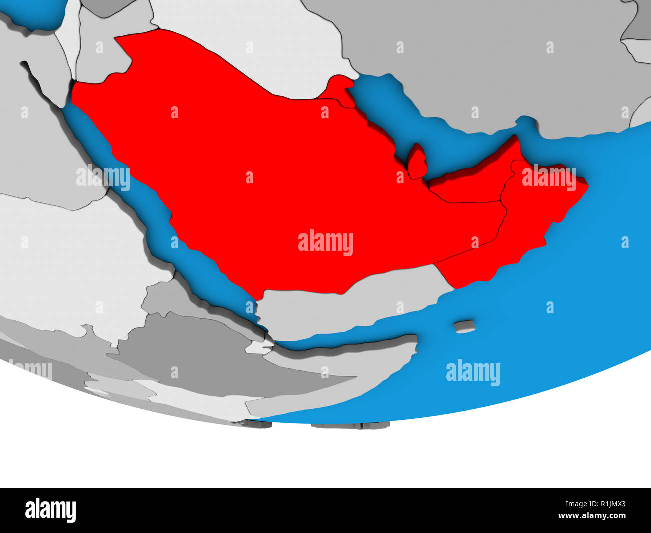 Map of gulf cooperation council hi-res stock photography and images - Alamy