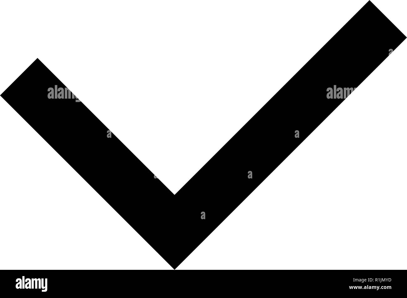 Check mark glyph icon Stock Vector Image & Art - Alamy