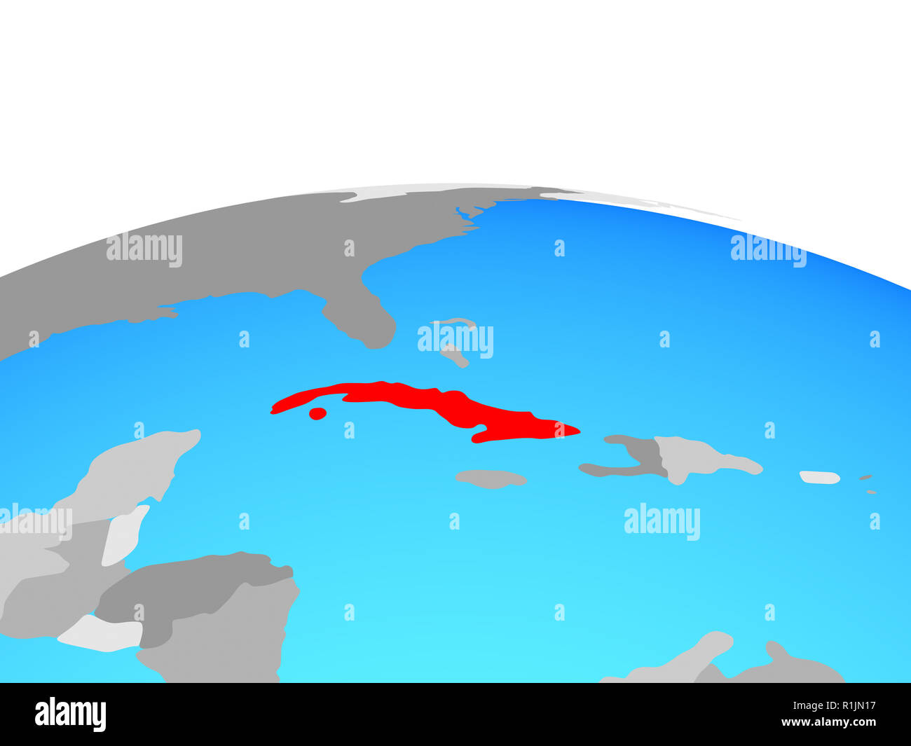 Cuba on political globe hi-res stock photography and images - Alamy
