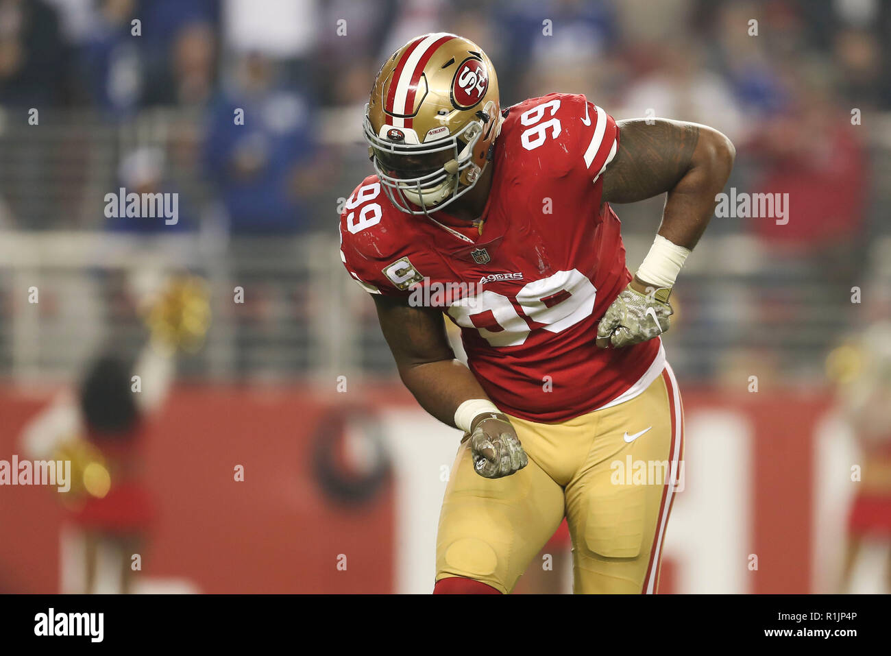 Santa Clara, CA. 12th Nov, 2018. San Francisco 49ers defensive tackle ...