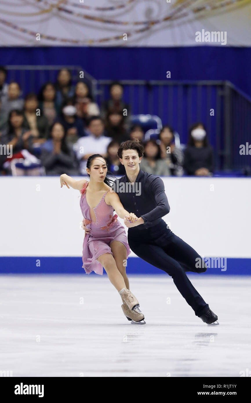 Hiroshima Prefectural Sports Center, Hiroshima, Japan. 11th Nov, 2018. Misato Komatsubara & Tim ...