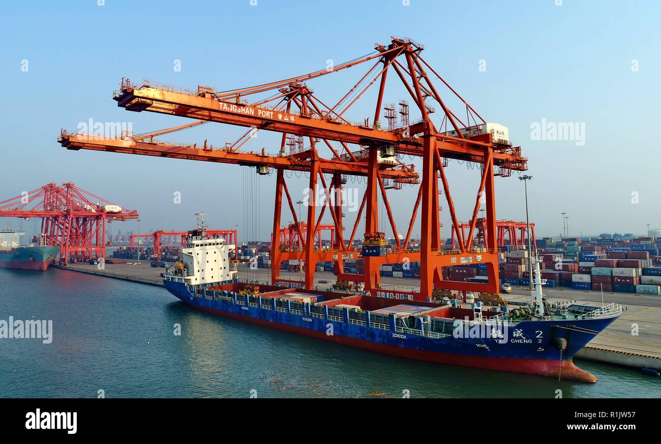 Tangshan. 12th Nov, 2018. Aerial photo taken on Nov. 12, 2018 shows a ...