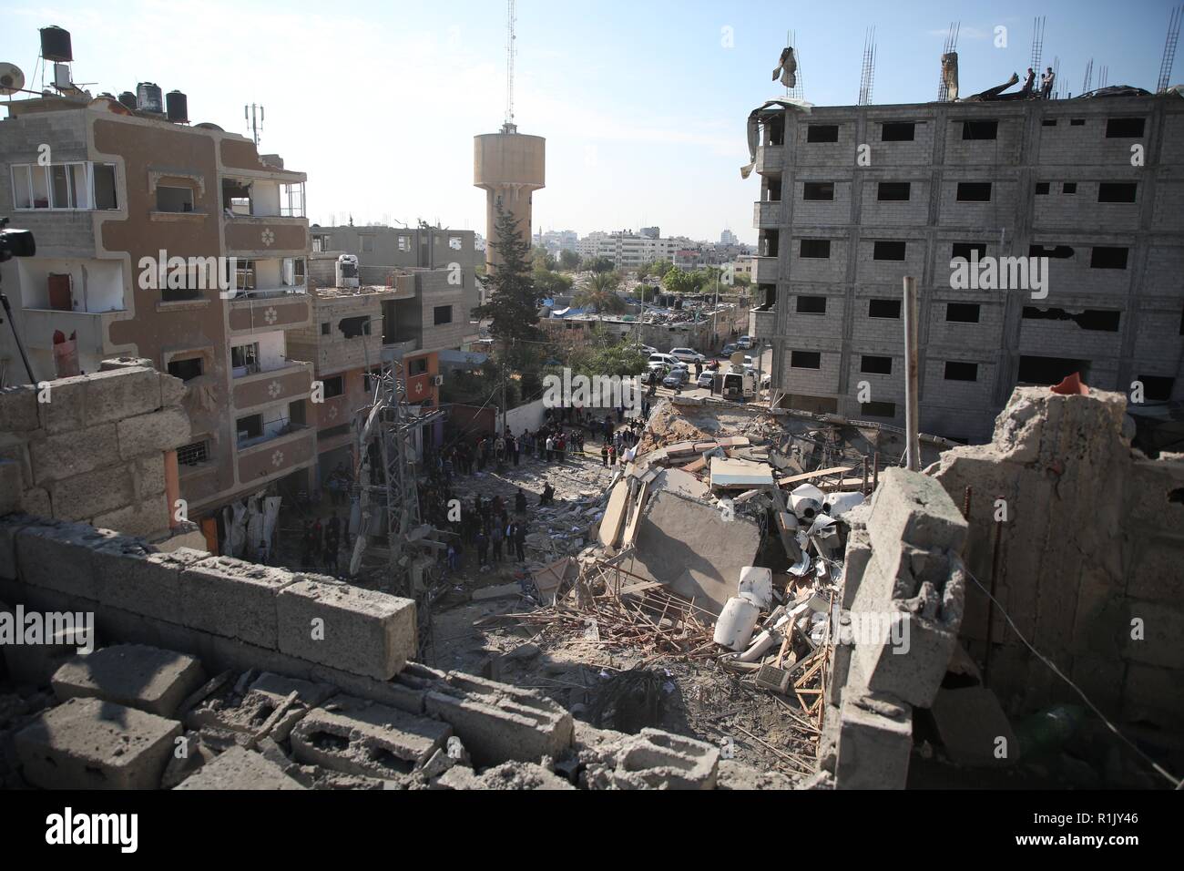 Gaza City, The Gaza Strip, Palestine. 13th Nov, 2018. Remains of Al ...