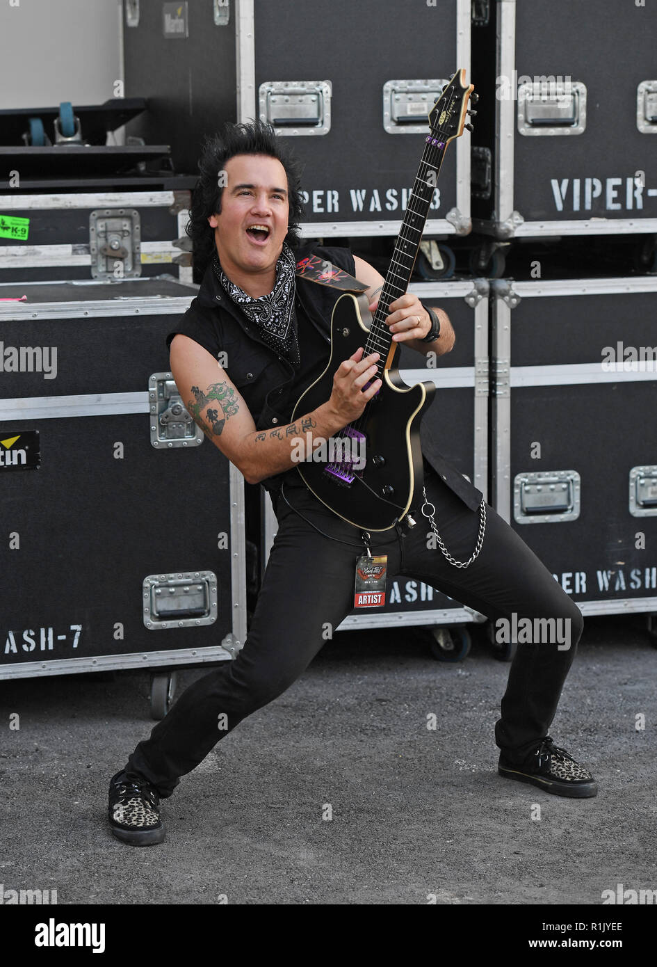 Miramar FL, USA. 10th Nov, 2018. Steve Brown of The Eric Martin Band ...