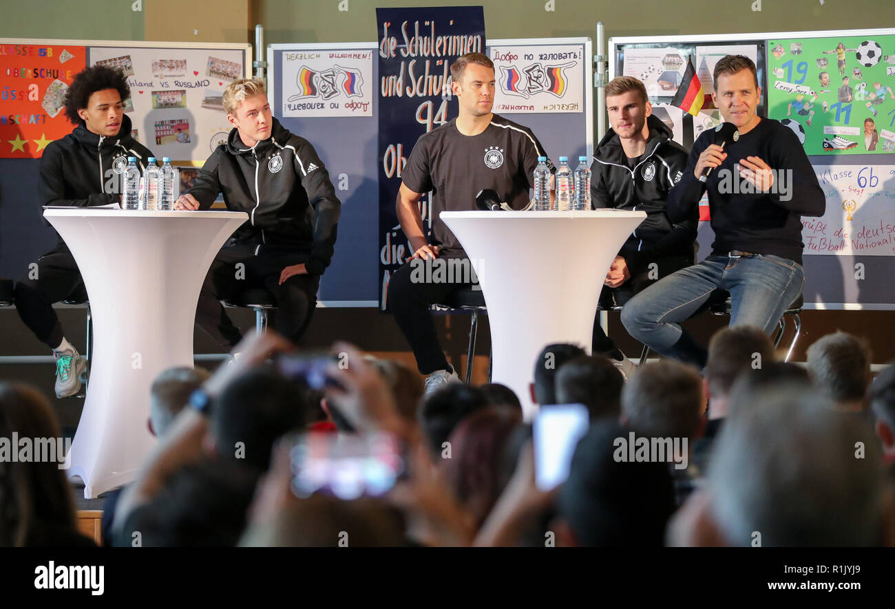 Leipzig, Germany. 13th Nov, 2018. Soccer: Germany, press conference of ...
