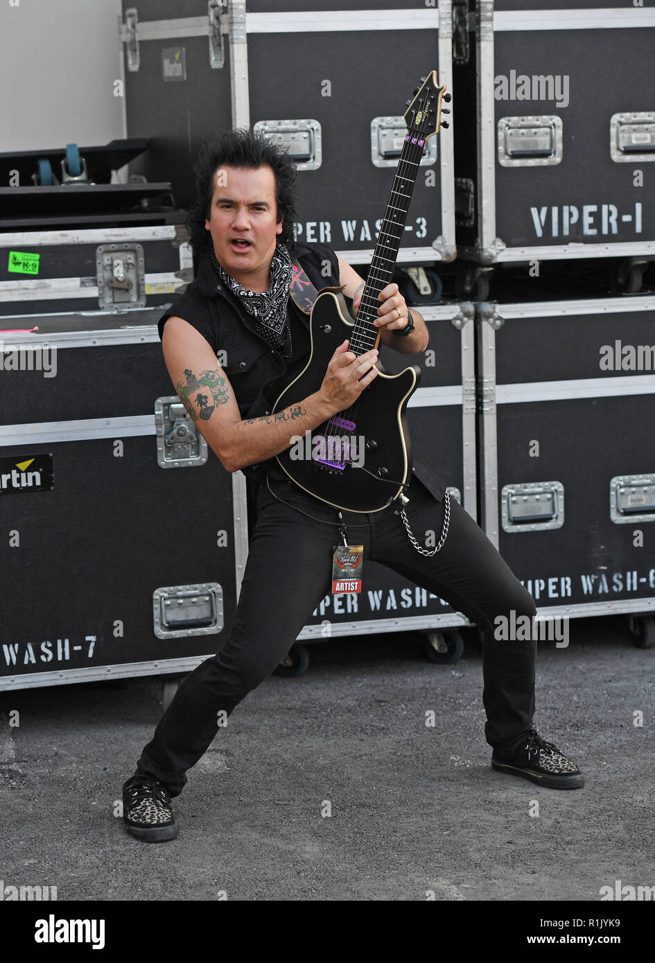 Miramar FL, USA. 10th Nov, 2018. Steve Brown of The Eric Martin Band ...