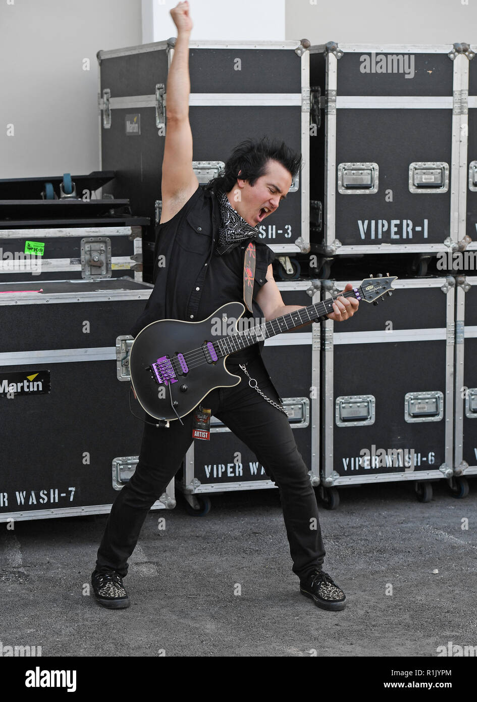 Miramar FL, USA. 10th Nov, 2018. Steve Brown of The Eric Martin Band ...