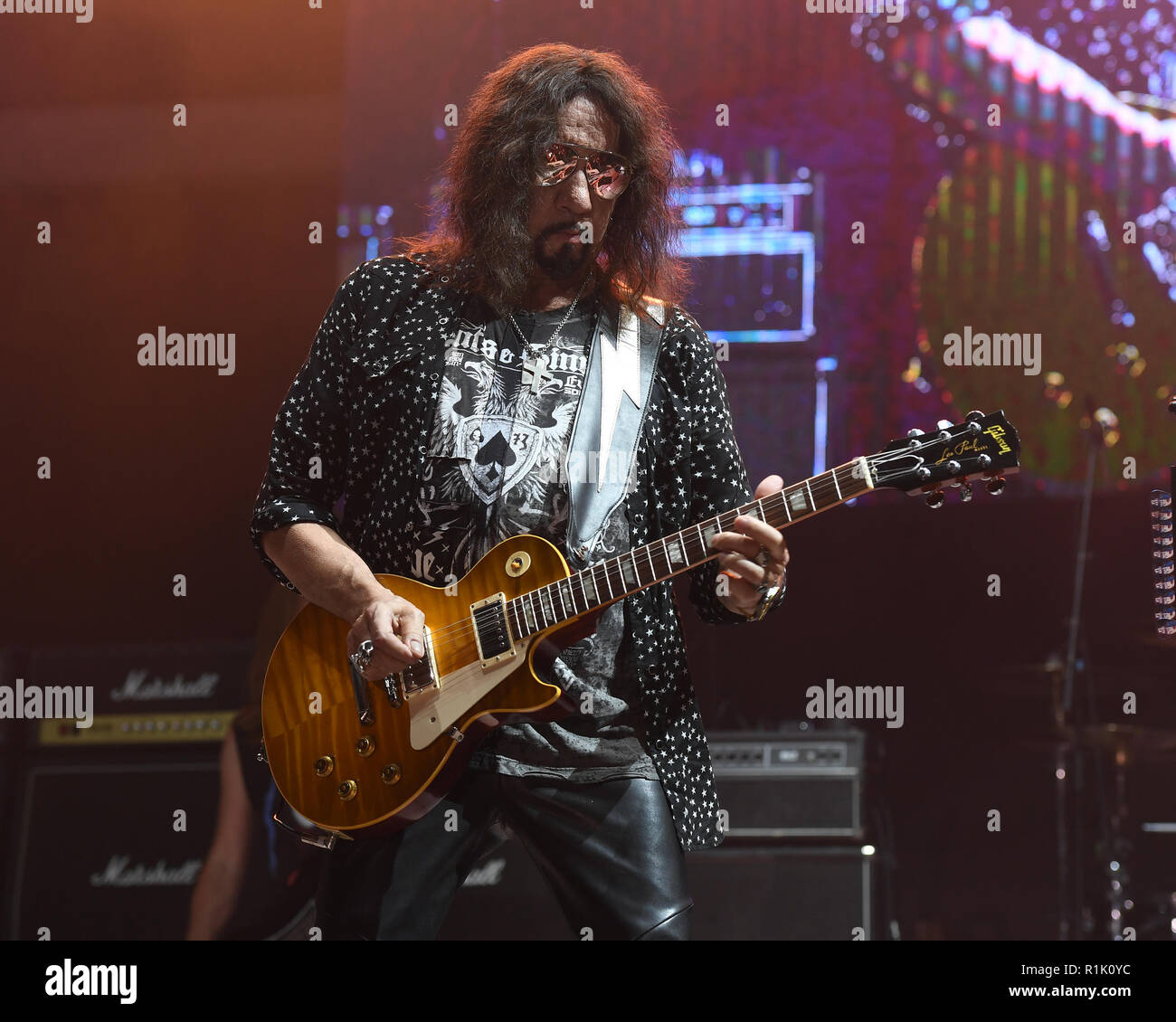 Miramar FL, USA. 11th Nov, 2018. Ace Frehley performs during Rock Fest 80s at the Miramar ...
