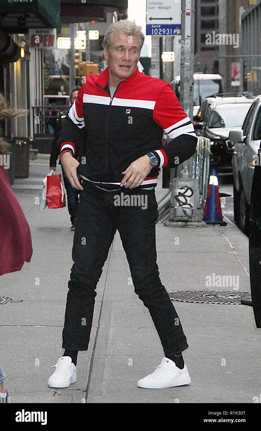 New York, NY, USA. 13th Nov, 2018. Dolph Lundgren seen after an ...