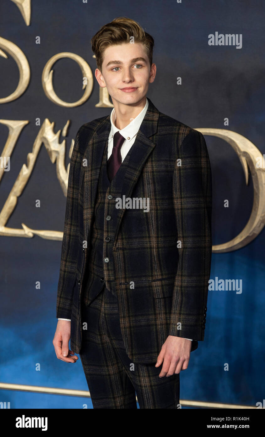 LONDON, ENGLAND - NOVEMBER 13: Joshua Shea attends the UK Premiere of ...