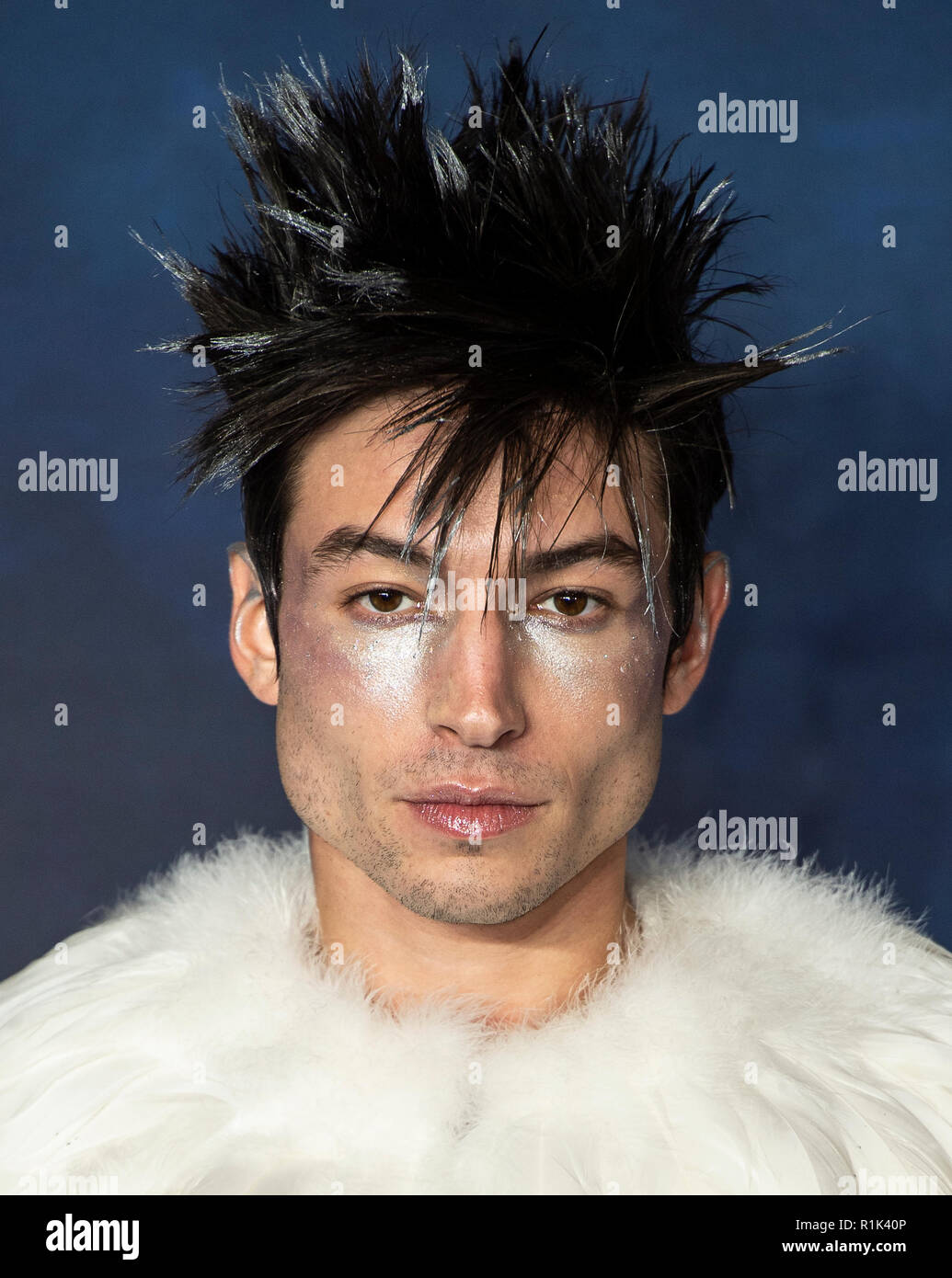 LONDON, ENGLAND - NOVEMBER 13: Ezra Miller attends the UK Premiere of ...