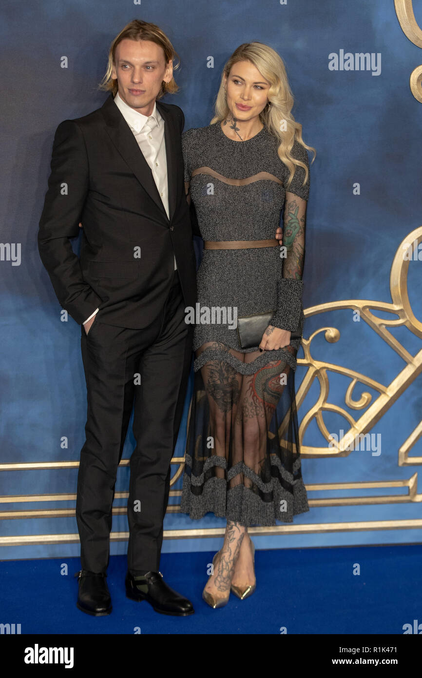 London, 13th Nov, 2018. Ruby Quilter and Jamie Campbell Bower attends ...