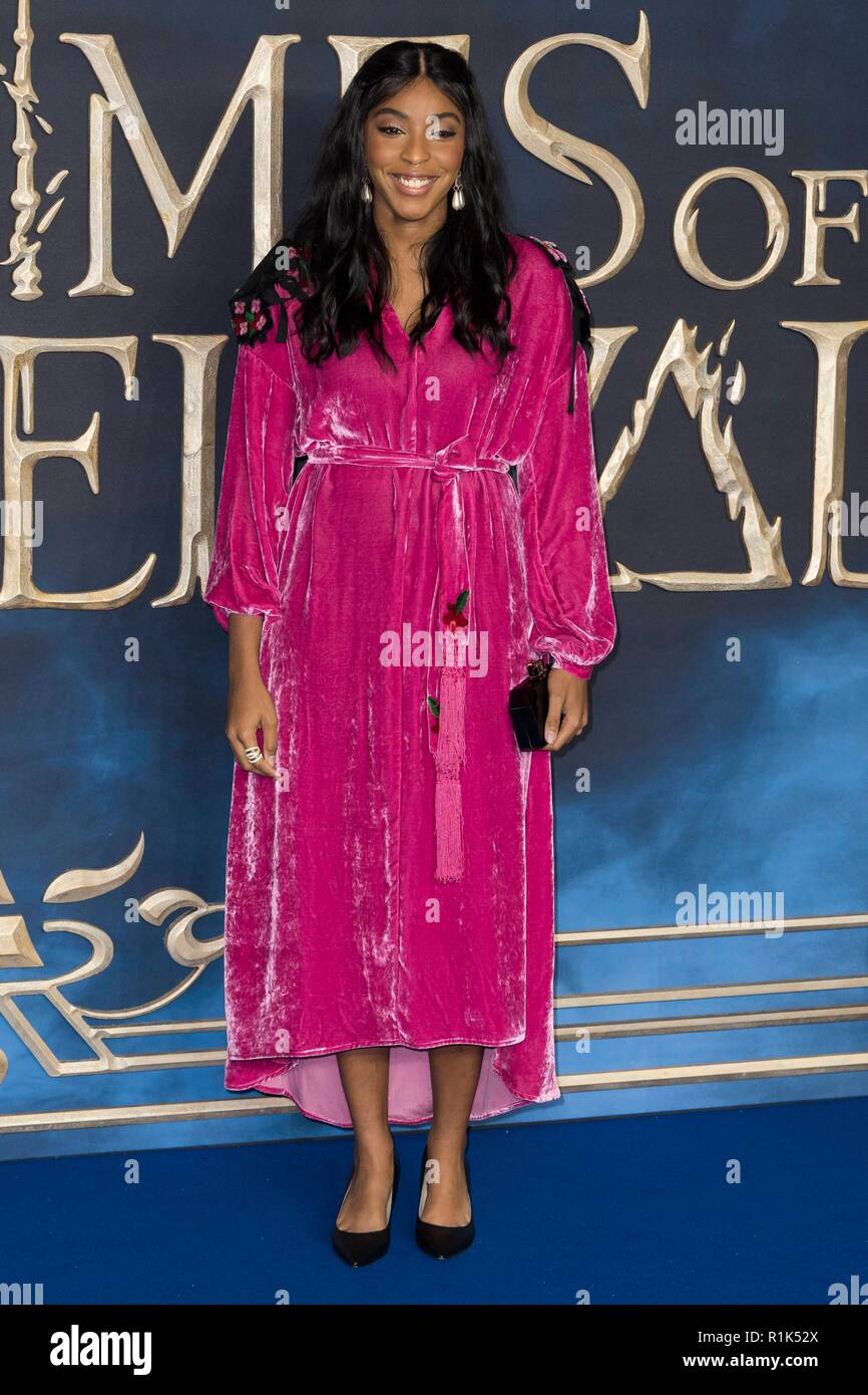 London, UK. 13th Nov, 2018. Jessica Williams attends Fantastic Beasts ...