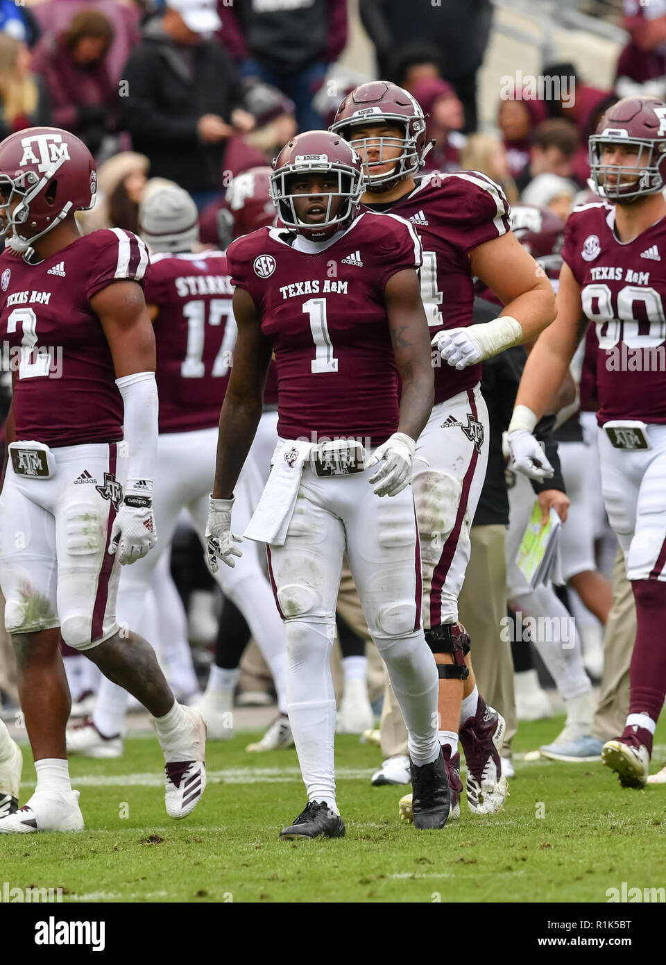 College Station, TX, USA. 10th Nov, 2018. Texas A&M receiver, Quartney ...