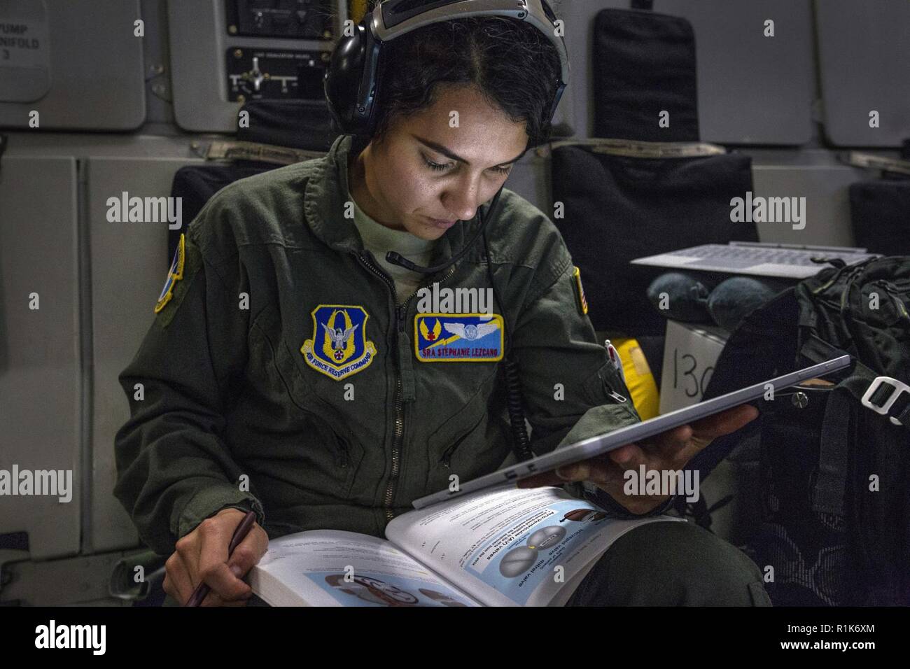U.S. Air Force Senior Airman Stephanie Lezcano, an aeromedical ...