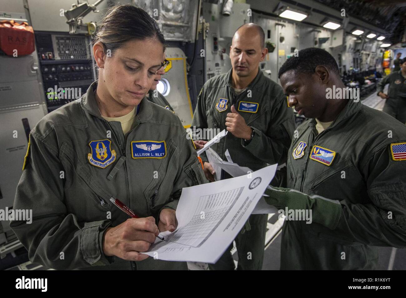 U.S. Air Force Capt. Allison L. Riley, left, a flight nurse with the ...