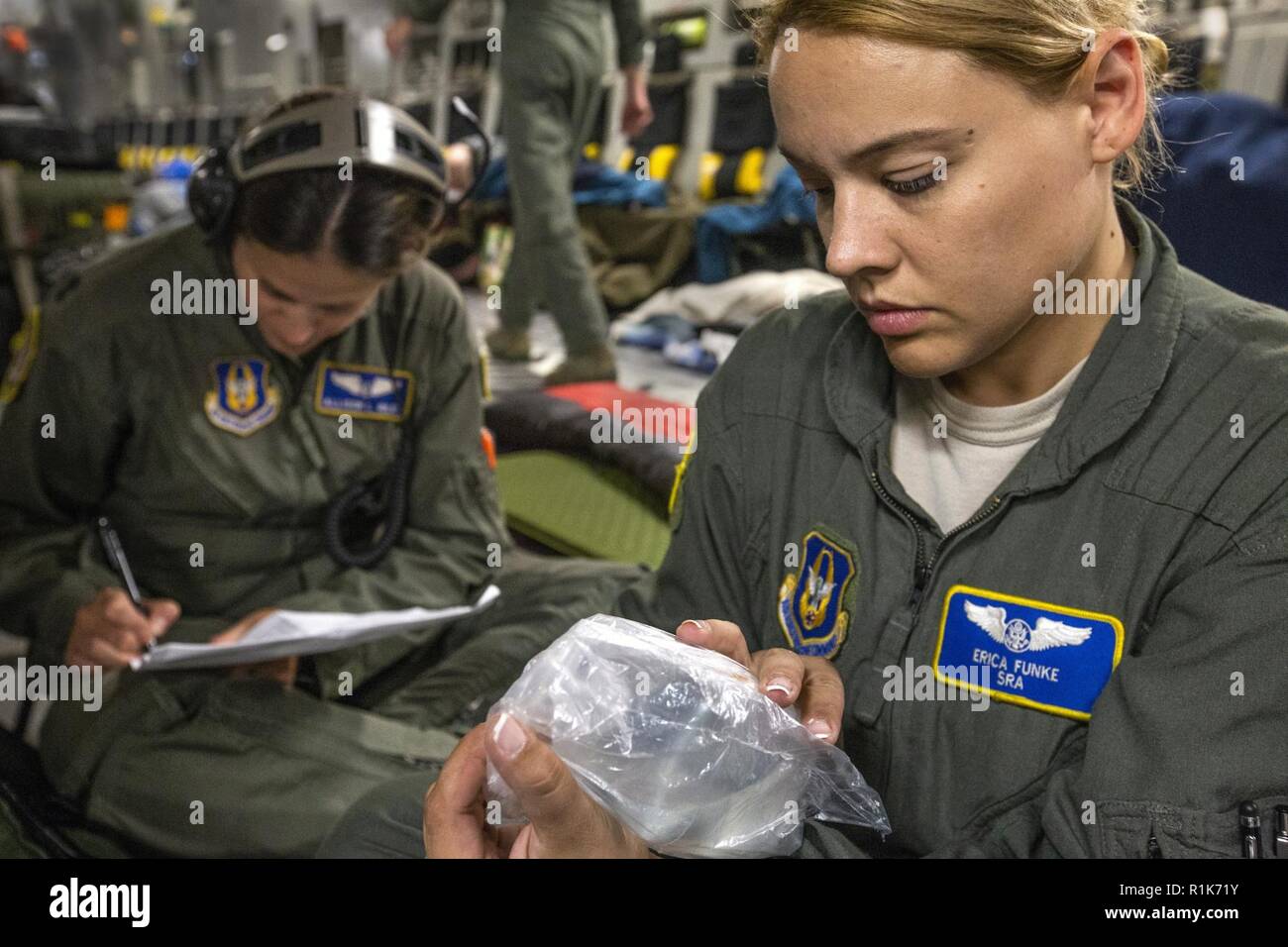 U.S. Air Force aeromedical evacuation technician Senior Airman Erica C ...