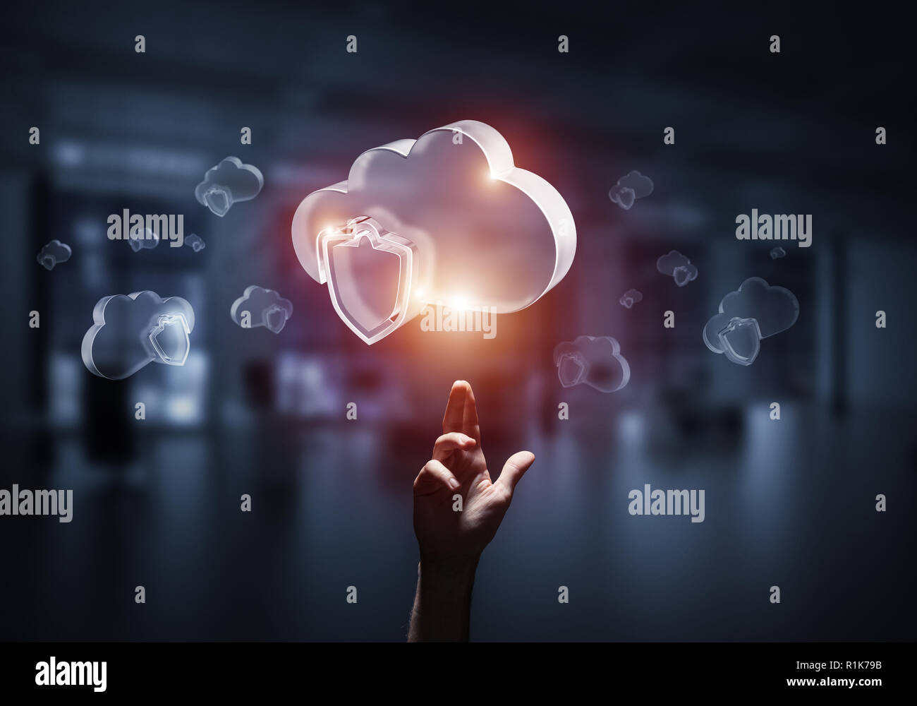 Computer and internet security concept presented by icon cloud Stock ...