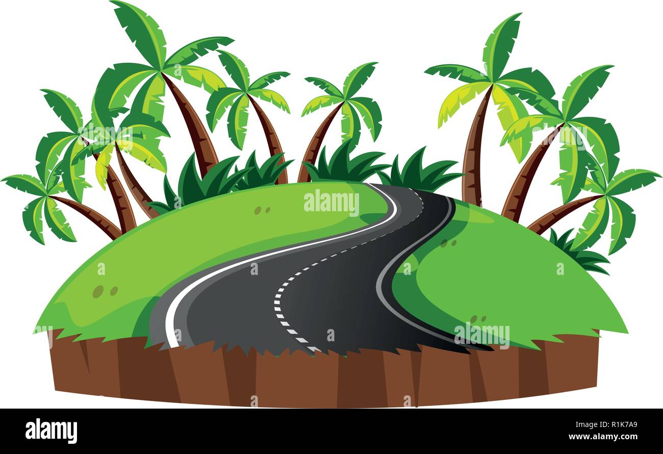 Road on an island illustration Stock Vector Image & Art - Alamy