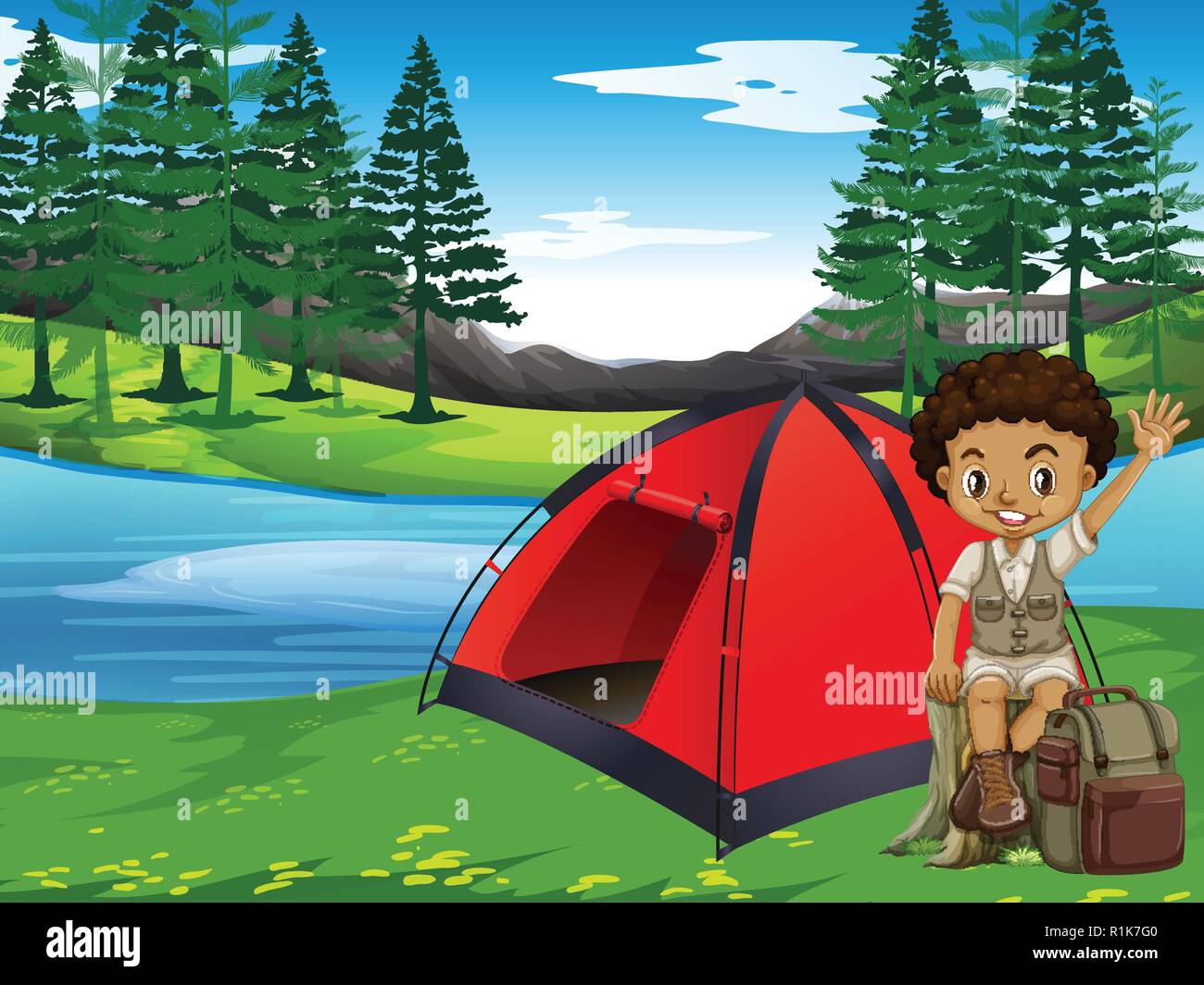 Black forest hiking in Stock Vector Images - Alamy