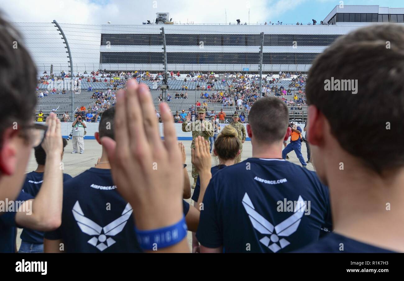 Delayed Entry Program enlistees repeat the oath of enlistment Oct. 7 ...
