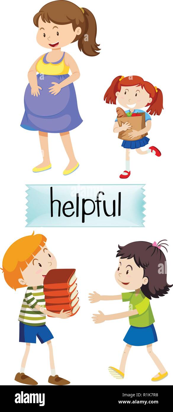 English vocabulary of helpful illustration Stock Vector Image & Art - Alamy